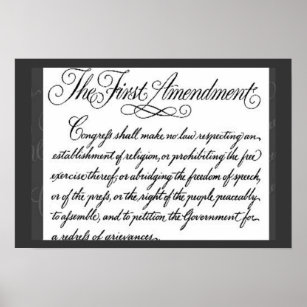 Posters, Affiches & Toiles Premier Amendement | Zazzle.fr