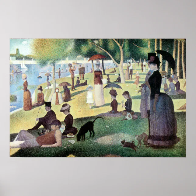 Poster Sunday Afternoon, Island La Grande Jatte by Seurat | Zazzle.fr