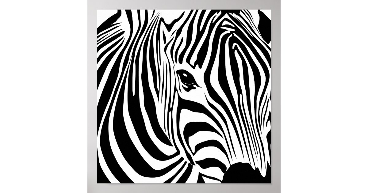 Poster Zebra | Zazzle.fr