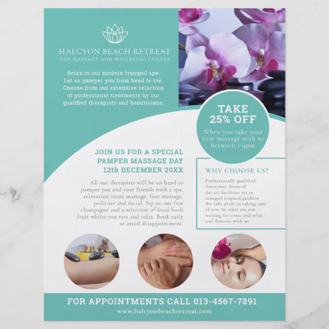 Prospectus 21,6 Cm X 24,94 Cm massage spa centre de bien-être aqua ...