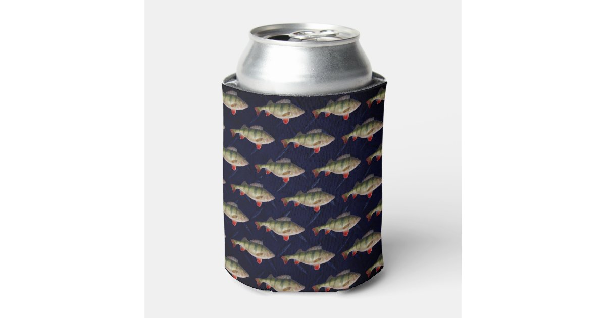 Rafraîchisseur Pour Canette Perch Fishing Blue Beer Can Holder | Zazzle.fr
