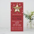 Red & Gold Hollywood Star Retro Invitation | Zazzle.fr