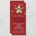 Red & Gold Hollywood Star Retro Invitation | Zazzle.fr