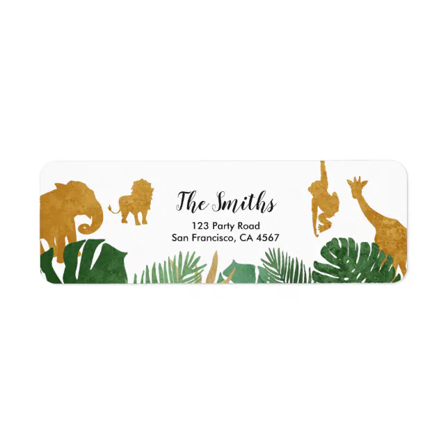 Safari Étiquettes de adresse Wild one Animaux Jung | Zazzle.fr