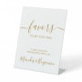 Signe De Table Élégante signature Mariage de script or Boissons | Zazzle.fr
