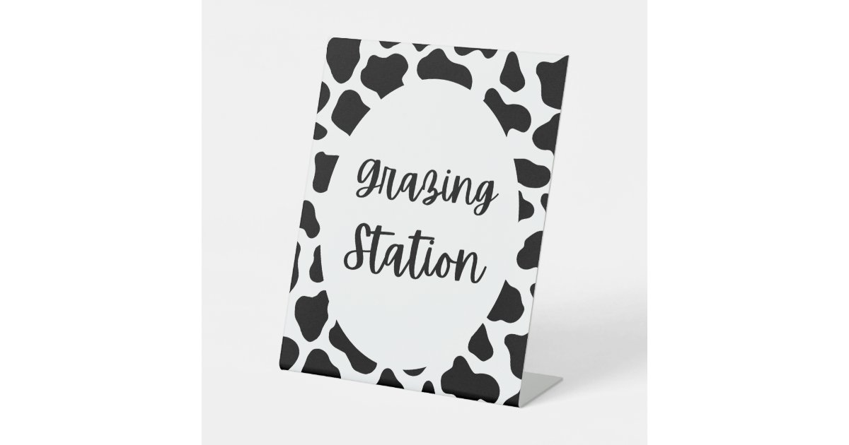 Signe De Table Symbole de la station de pâturage de Saint-Vache | Zazzle.fr