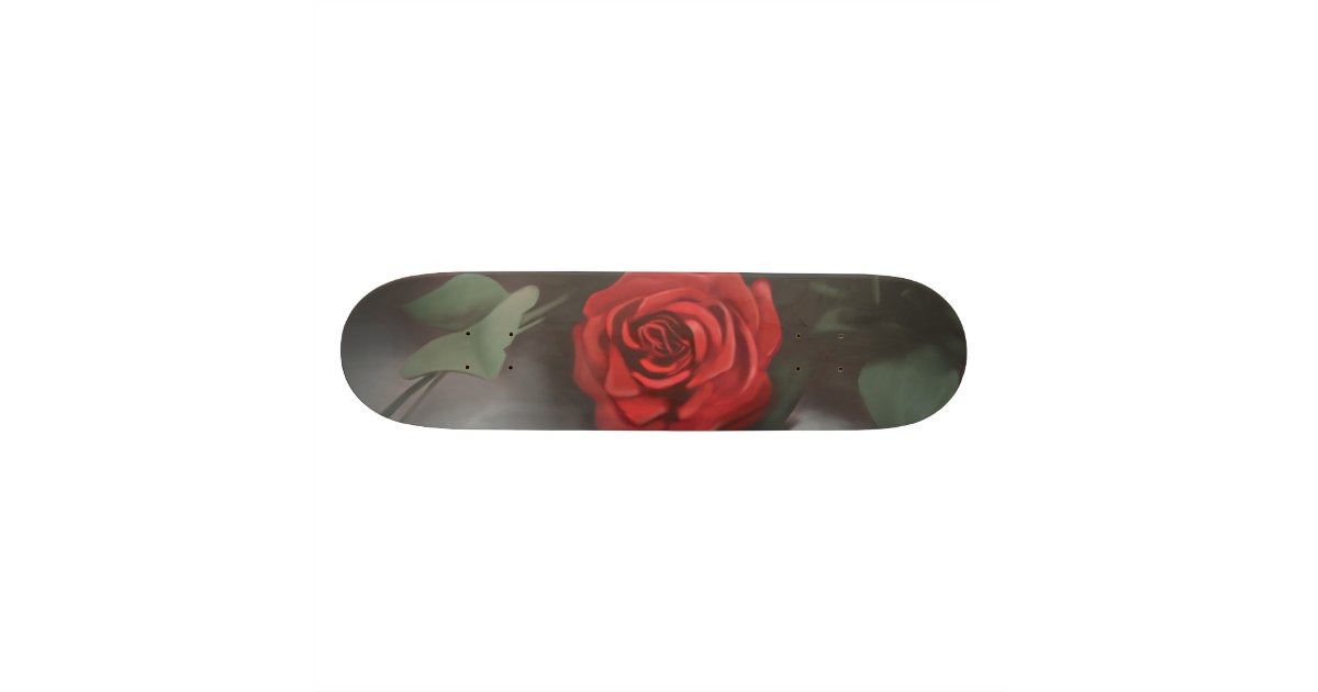 Skateboard Rose rouge | Zazzle.fr