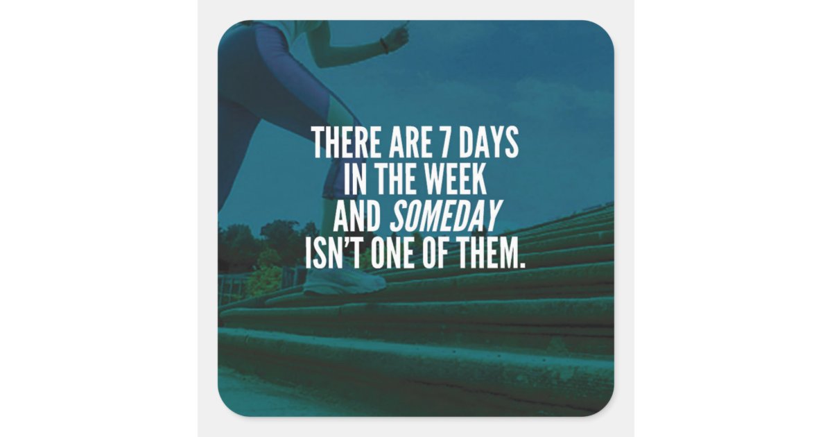 Sticker Carré Exécution de l'exercice Motivational Words | Zazzle.fr