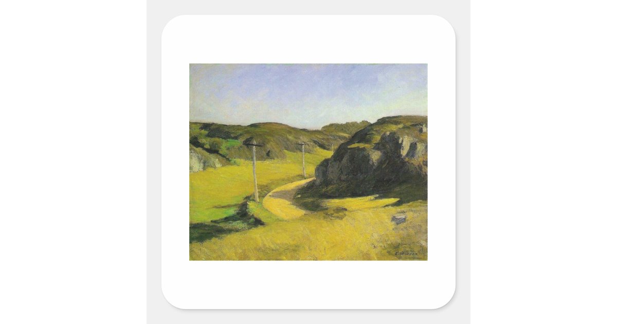Sticker Carré Route dans le Maine - Edward Hopper | Zazzle.fr