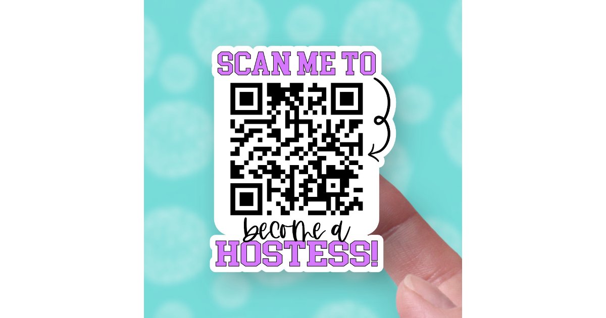 Sticker Devenez une hôtesse Purple QR Code Petite entrepri | Zazzle.fr