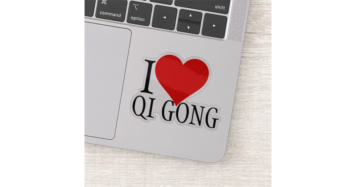 Sticker I Love Qi Gong Modèle de texte | Zazzle.fr