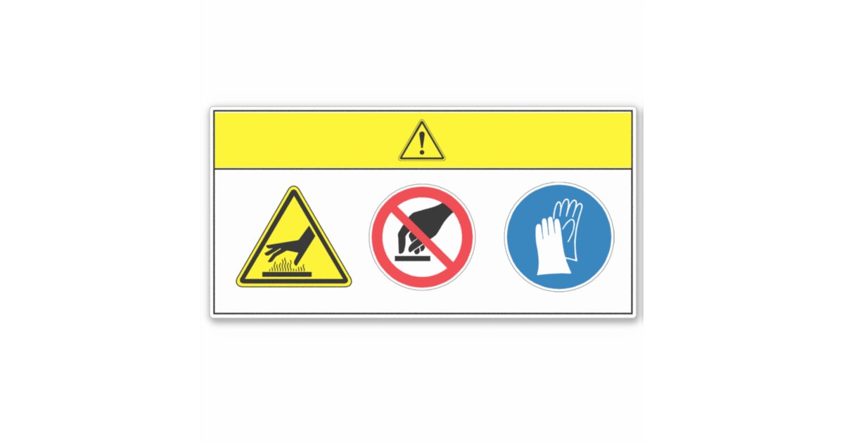 Sticker Mise en garde/Étiquette de surface chaude B315 | Zazzle.fr