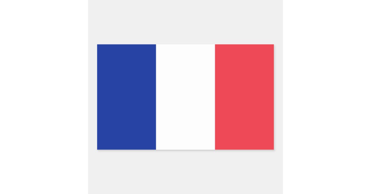 Sticker Rectangulaire Drapeau France/Français | Zazzle.fr