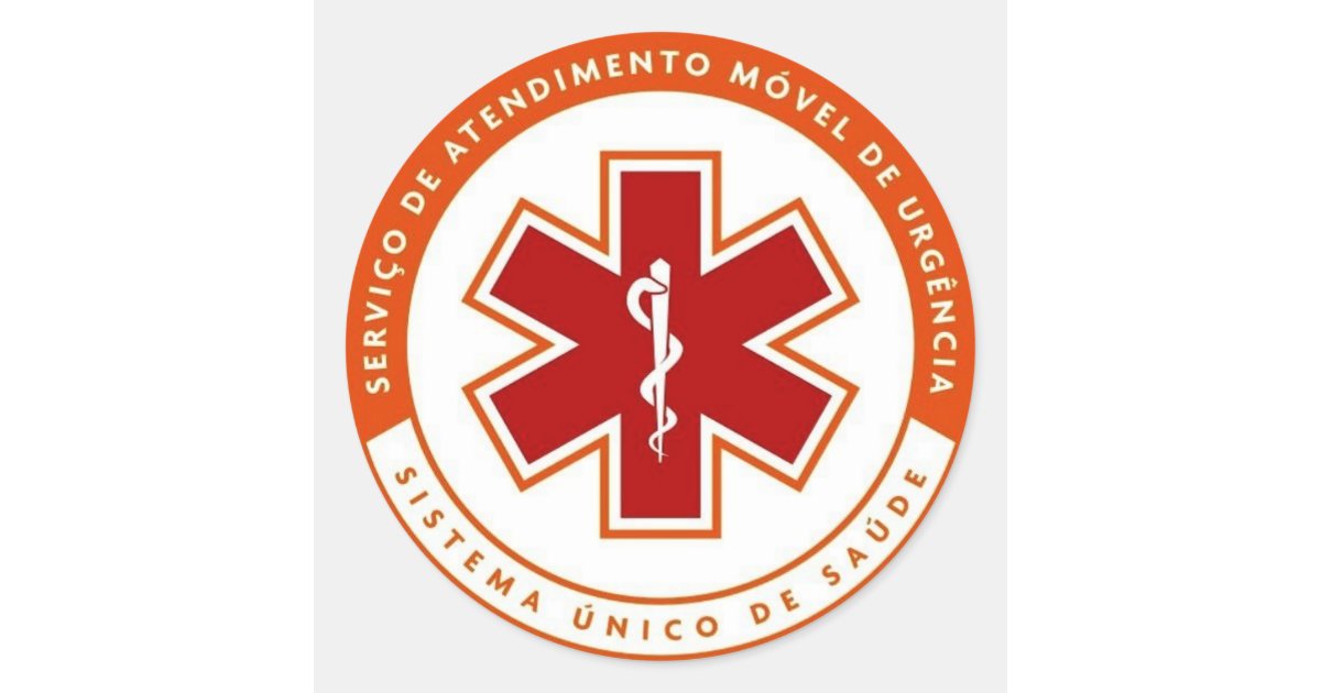 Sticker Rond Adhésif symbole SAMU 192 | Zazzle.fr