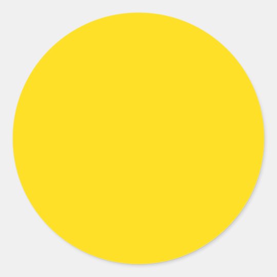 Sticker Rond Cercle de couleur jaune | Zazzle.fr