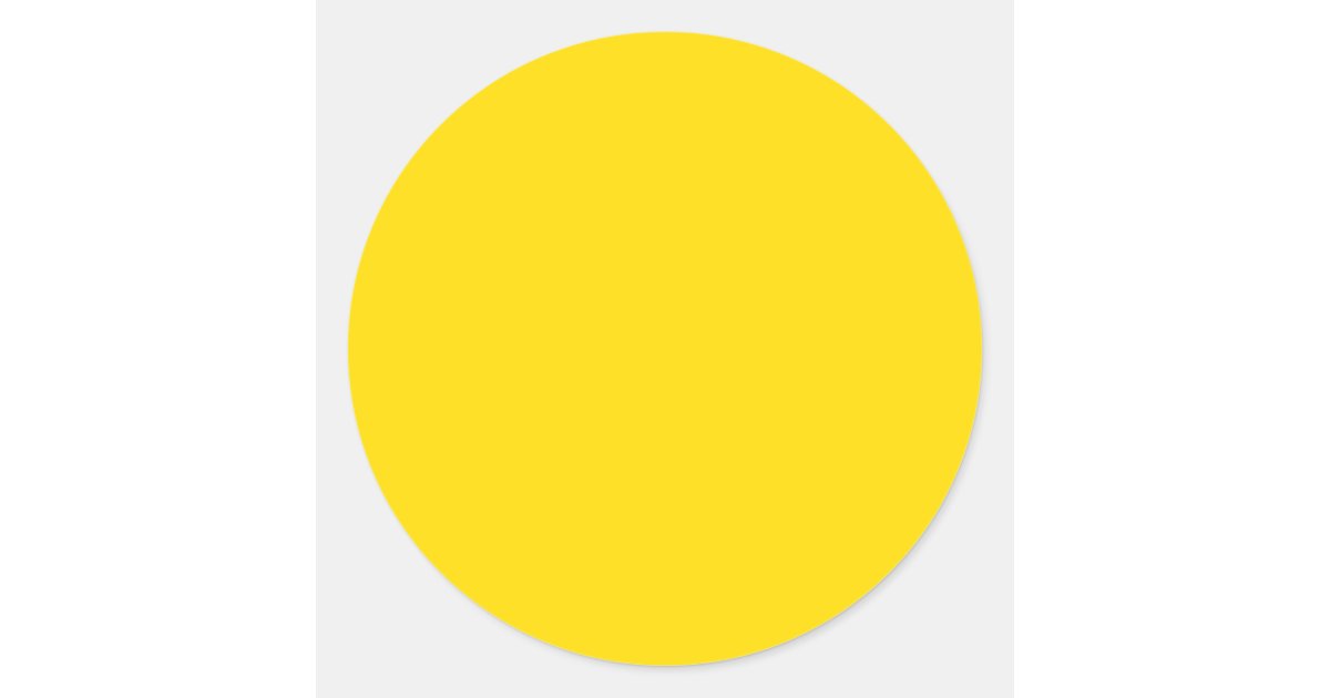 Sticker Rond Cercle de couleur jaune | Zazzle.fr