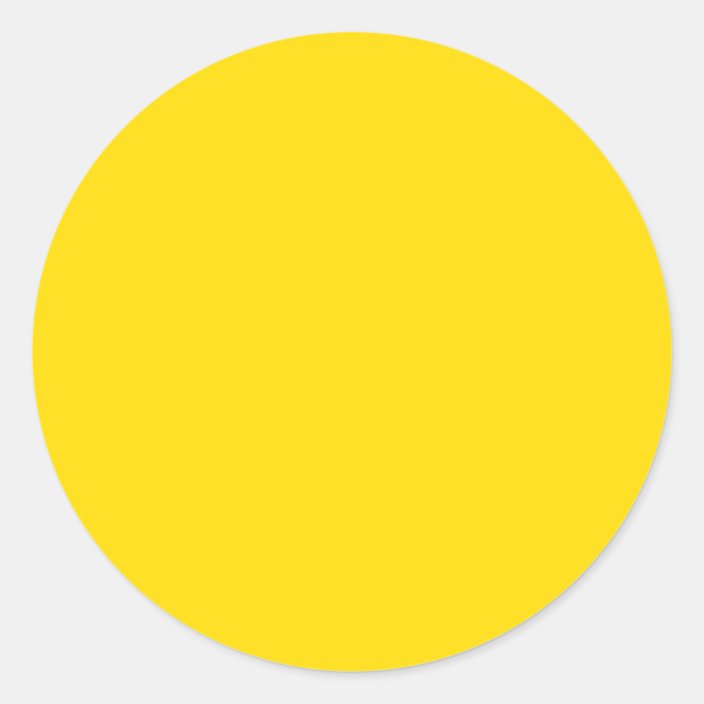 Sticker Rond Cercle de couleur jaune | Zazzle.fr