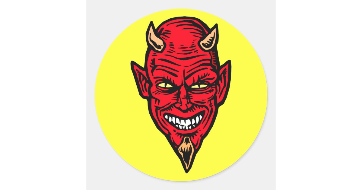 Sticker Rond diable | Zazzle.fr