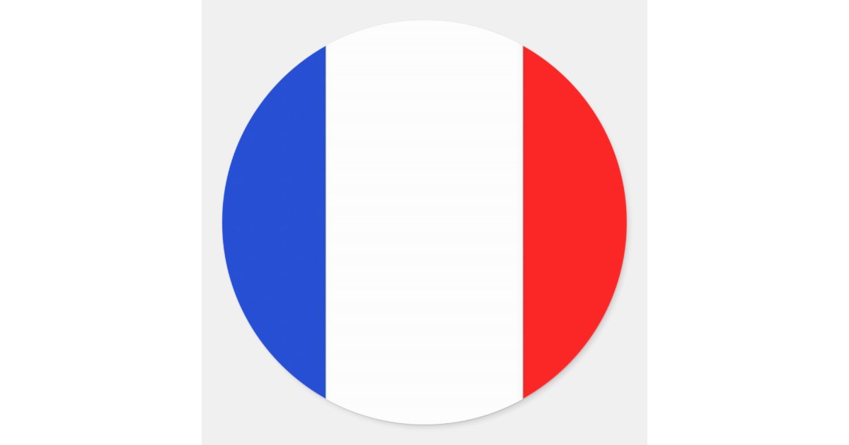 Sticker Rond Drapeau français | Zazzle.fr