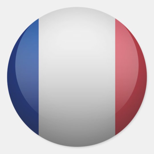 Sticker Rond drapeau français | Zazzle.fr