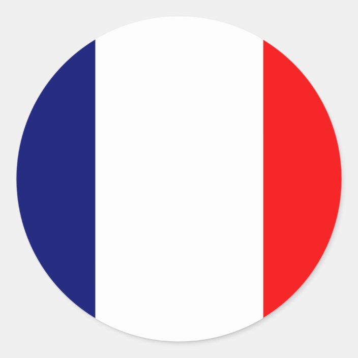 Sticker Rond Drapeau français | Zazzle.fr