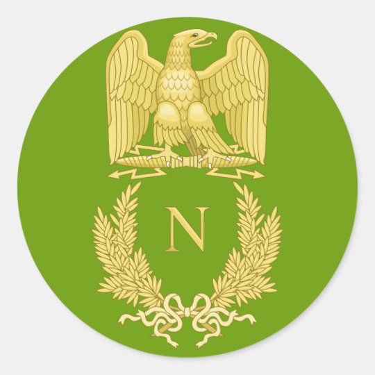 Sticker Rond Emblème impérial du napoléon I Eagle sur | Zazzle.fr