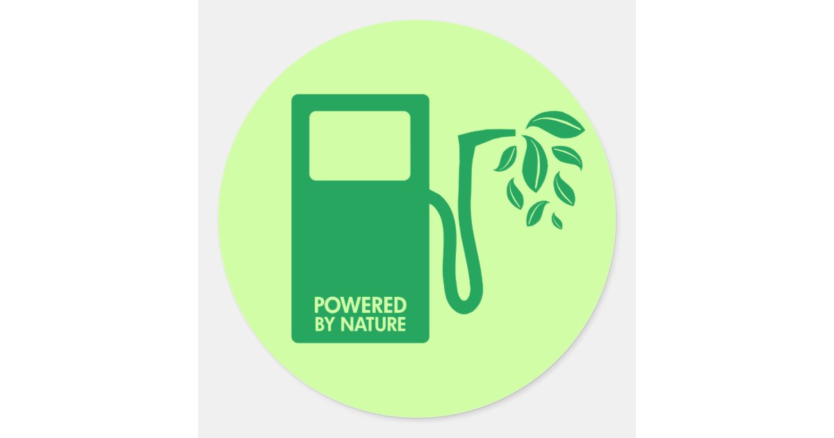 Sticker Rond Éthanol biocombustible vert | Zazzle.fr