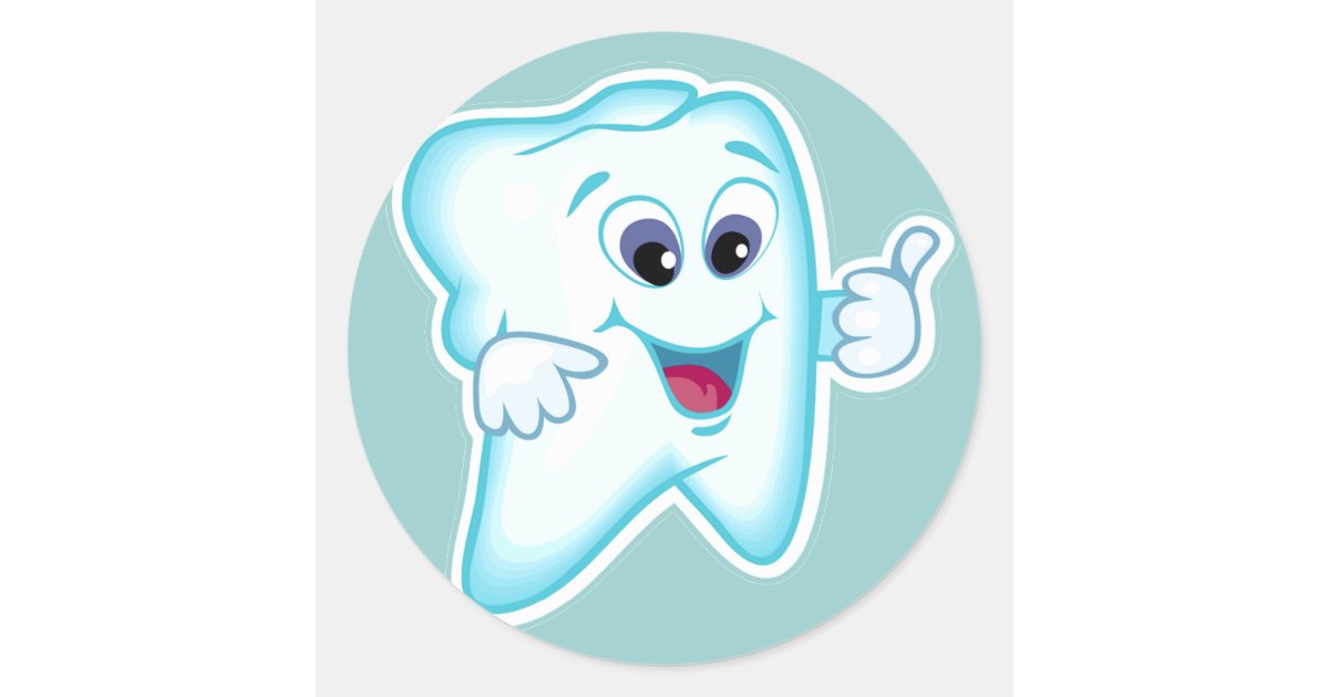 Sticker Rond Funky Dental Hygienist | Zazzle.fr