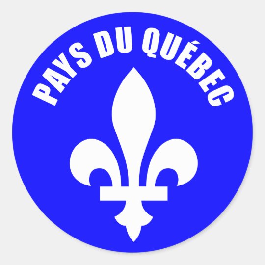 Sticker Rond Pays du Québec (autocollants) | Zazzle.fr