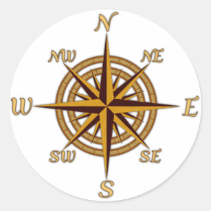 Autocollants & Stickers Rose De Boussole | Zazzle.fr