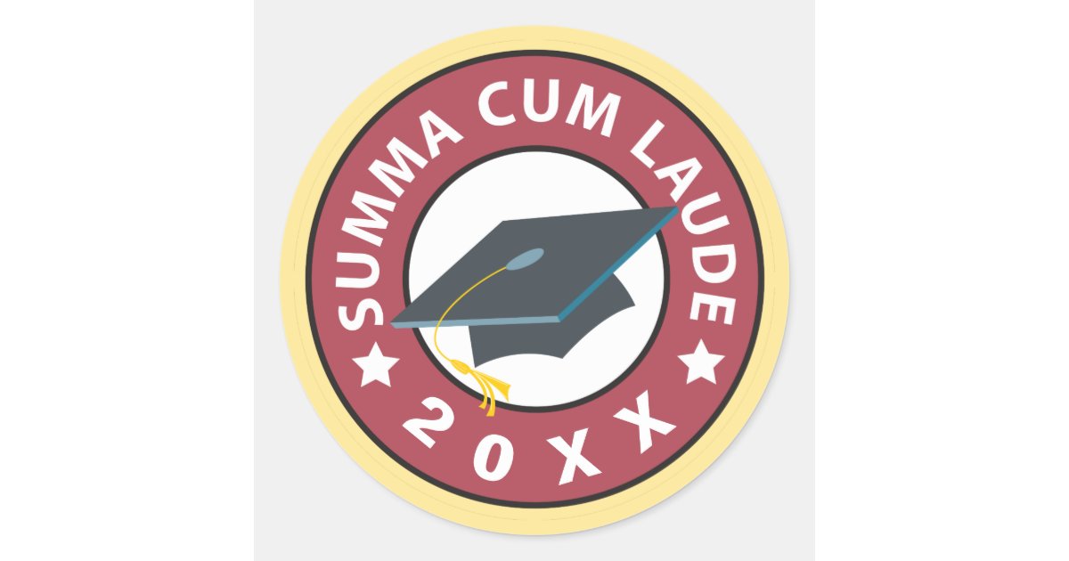 Sticker Rond Summa Cum Laude Graduation | Zazzle.fr