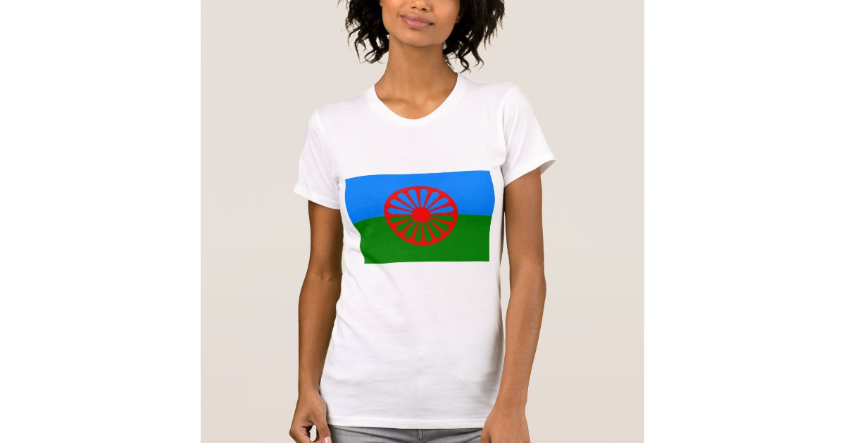 T-shirt Drapeau tzigane romani officiel | Zazzle.fr