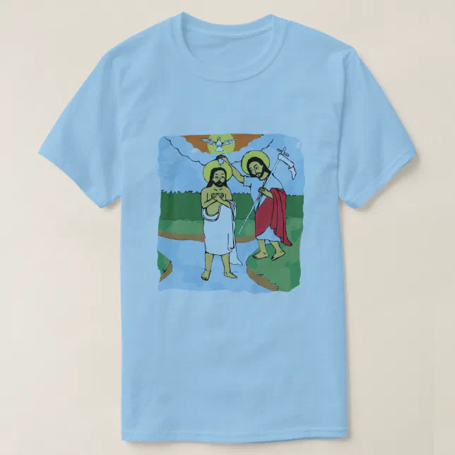 T-shirt Jésus Baptême Timket éthiopien / ጥ ም ቀ ት ቲ ሸ ር T-s | Zazzle.fr