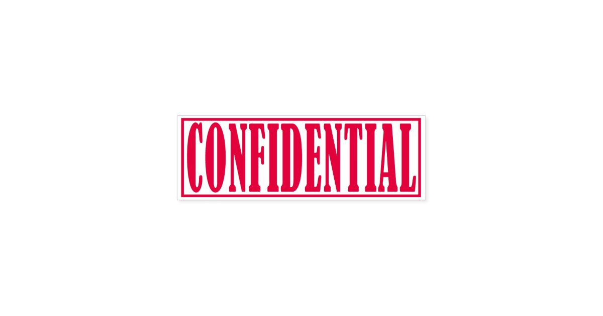 Tampon Auto-encreur Confidentiel Business Office Cadre Simple Word ...