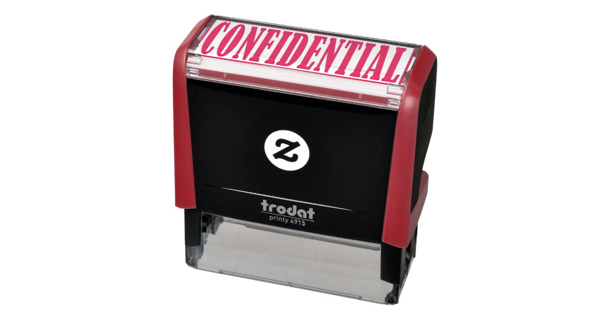Tampon Auto-encreur Confidentiel Business Office Cadre Simple Word ...