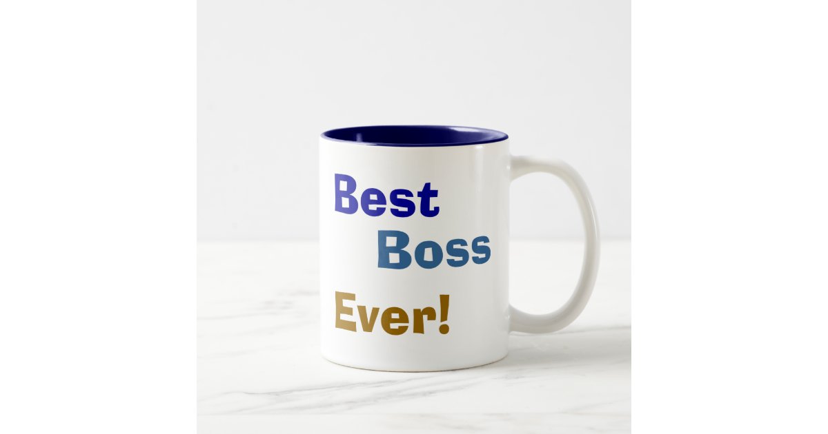 Tasse 2 Couleurs Le meilleur, patron, jamais ! | Zazzle.fr