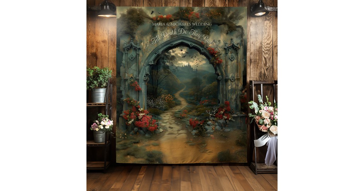 Tenture Arch Dracula Castle Gothique Photo Booth Backdrop | Zazzle.fr