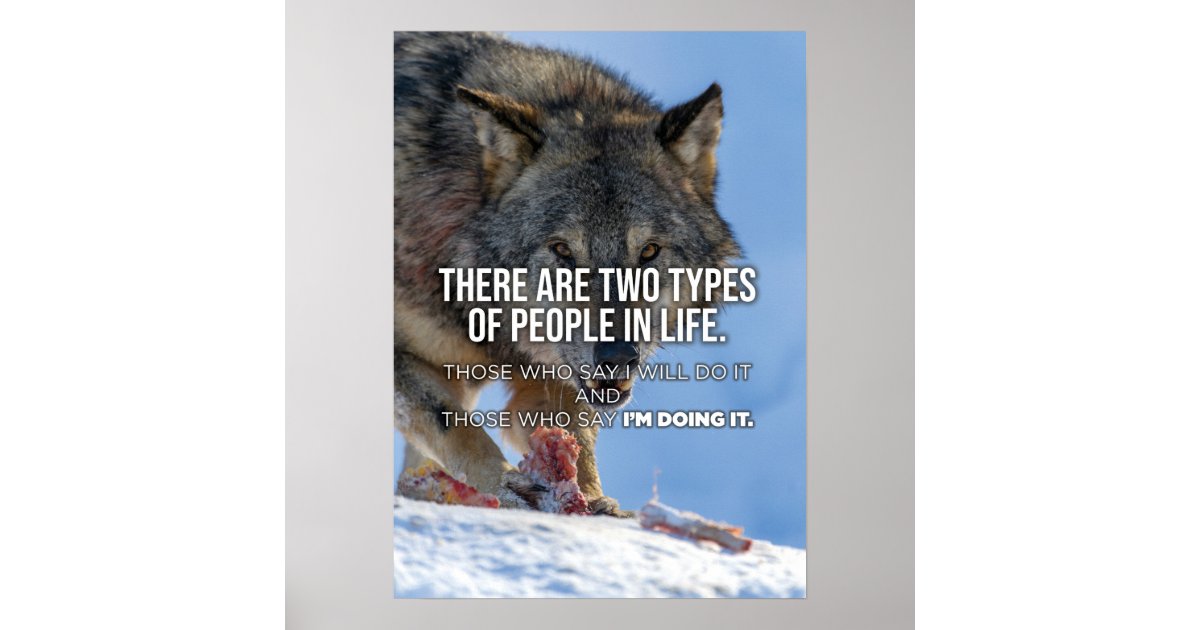 Two Types Of People - Success Motivational Poster | Zazzle.fr