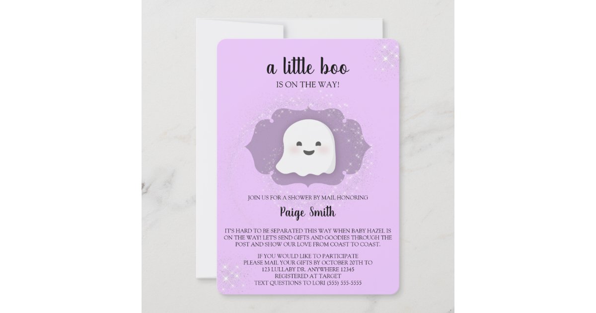Un Petit Baby shower Boo Par Courrier Invitation | Zazzle.fr